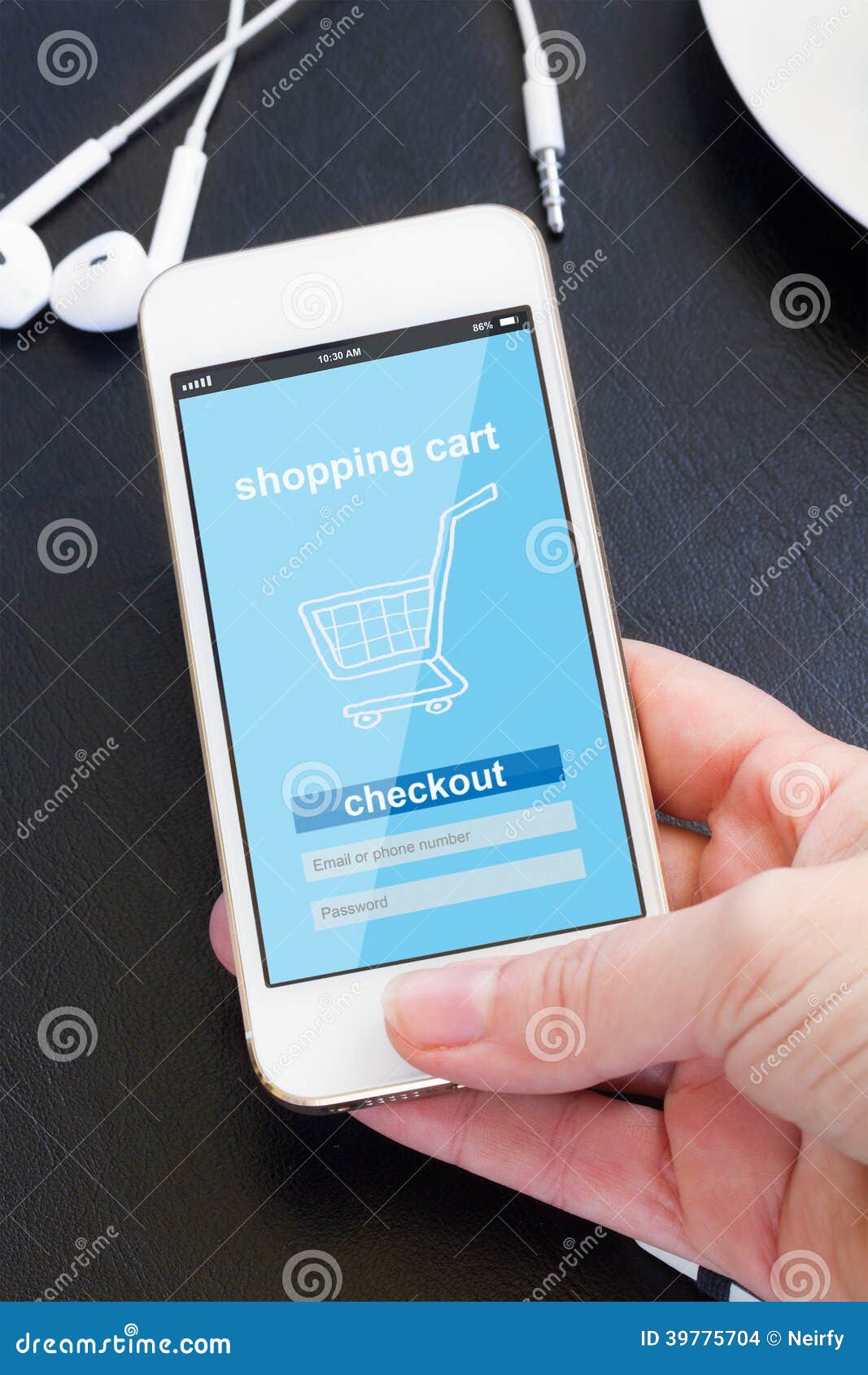 Mobile shopping concept stock photo. Image of fingerprint - 39775704