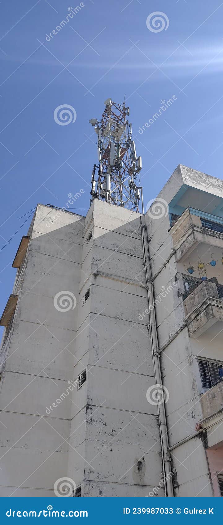 Mobile Signal Tower stock image. Image of tower, skyscraper - 239987033