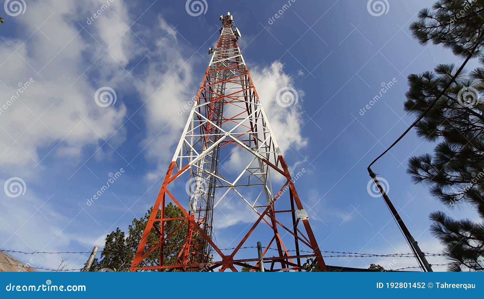 Mobile signal Tower stock photo. Image of land, tower - 192801452