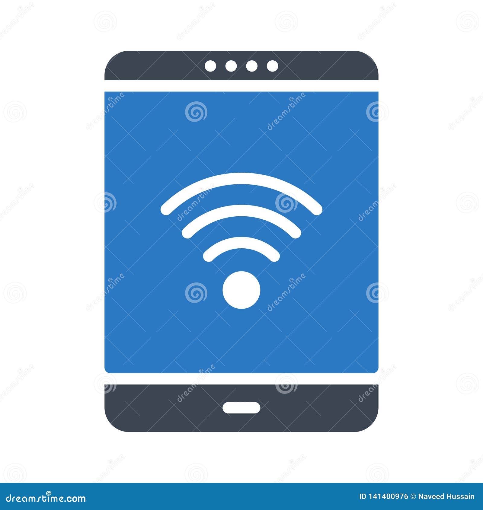 Mobile Signal Glyph Color Flat Vector Icon Stock Vector - Illustration ...