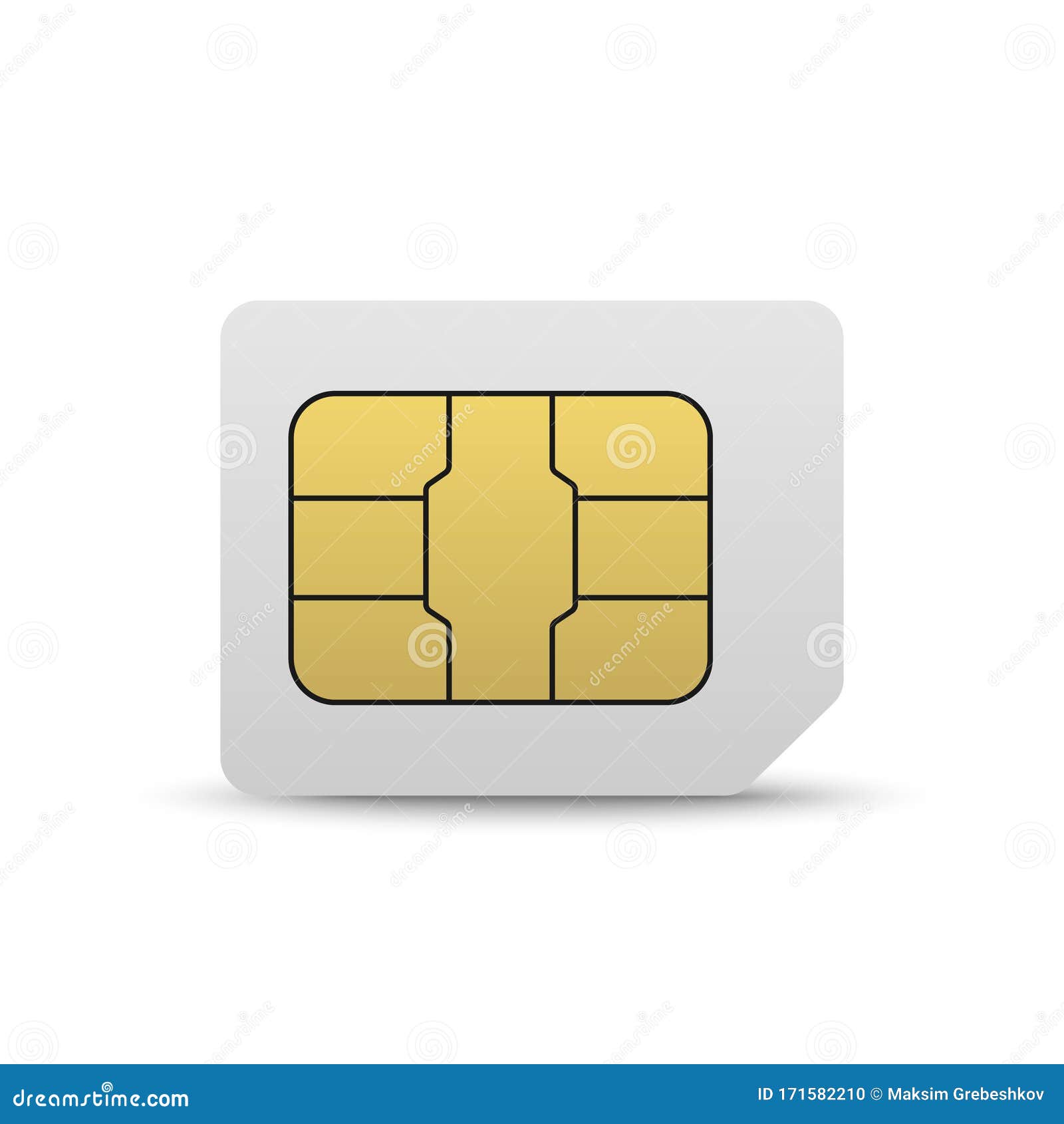 Mobile sim card stock illustration. Illustration of phone - 171582210