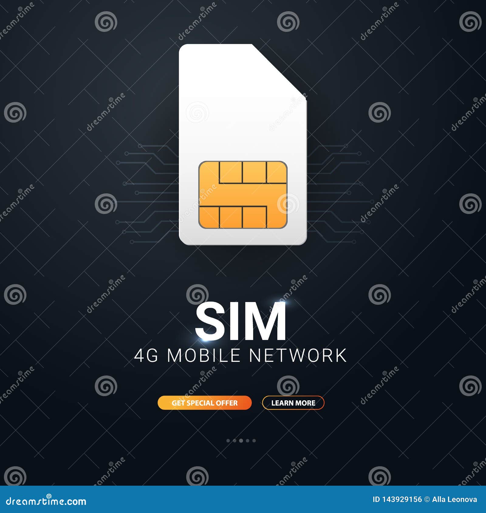 Mobile Sim Card. Mobile Network. Technology Concept. Vector ...
