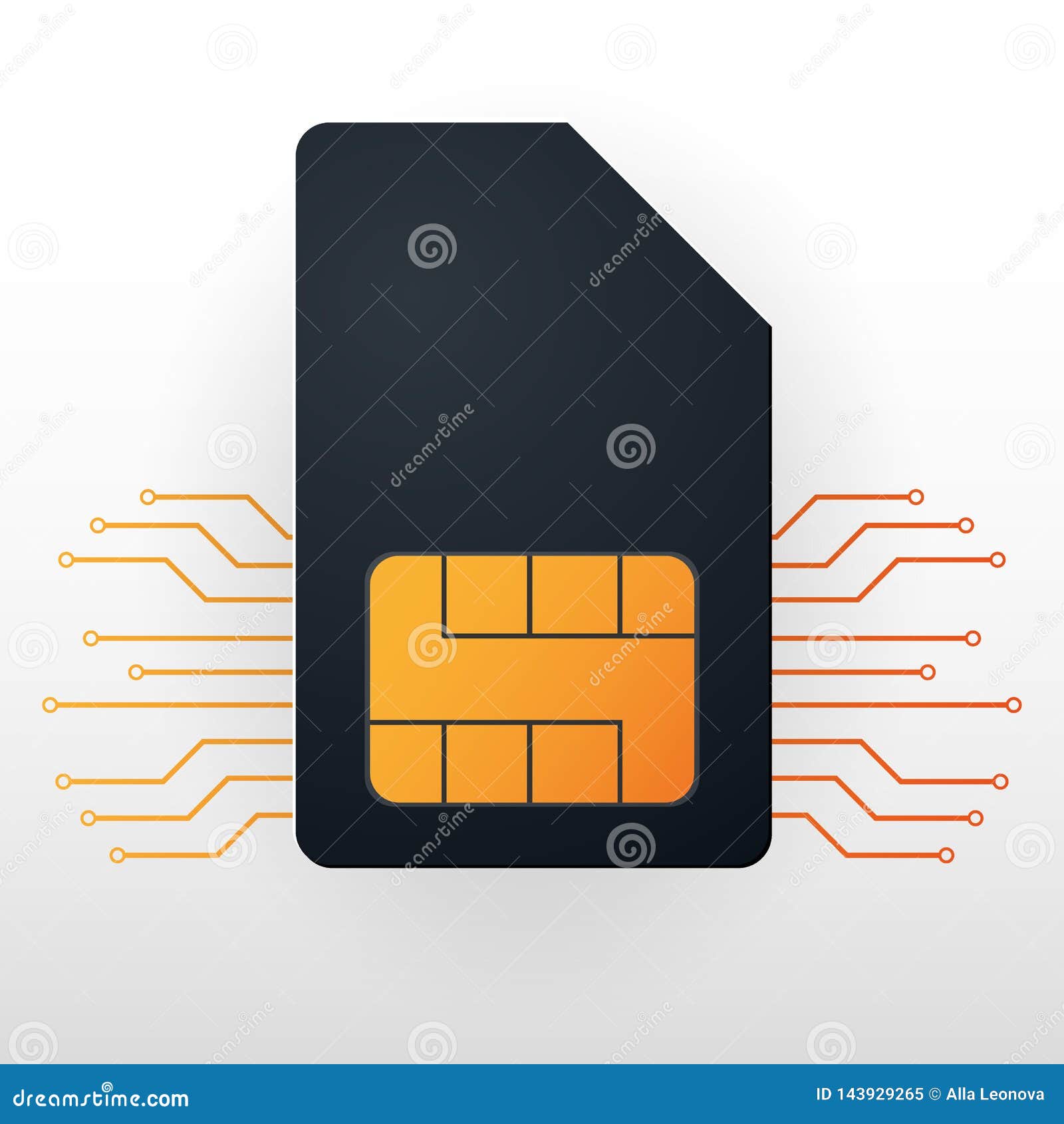 Mobile Sim Card. Mobile Network. Technology Concept. Vector ...