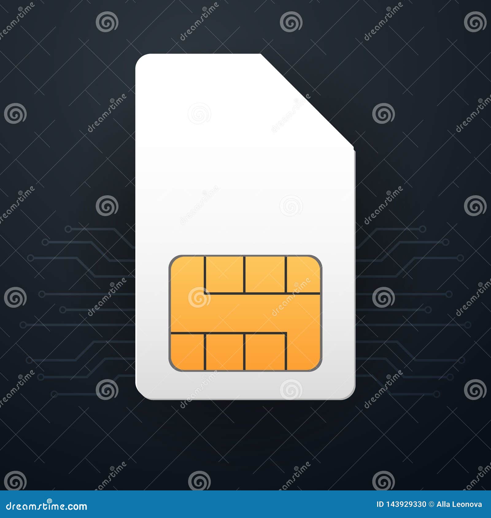 Mobile Sim Card. Mobile Network. Technology Concept. Vector ...