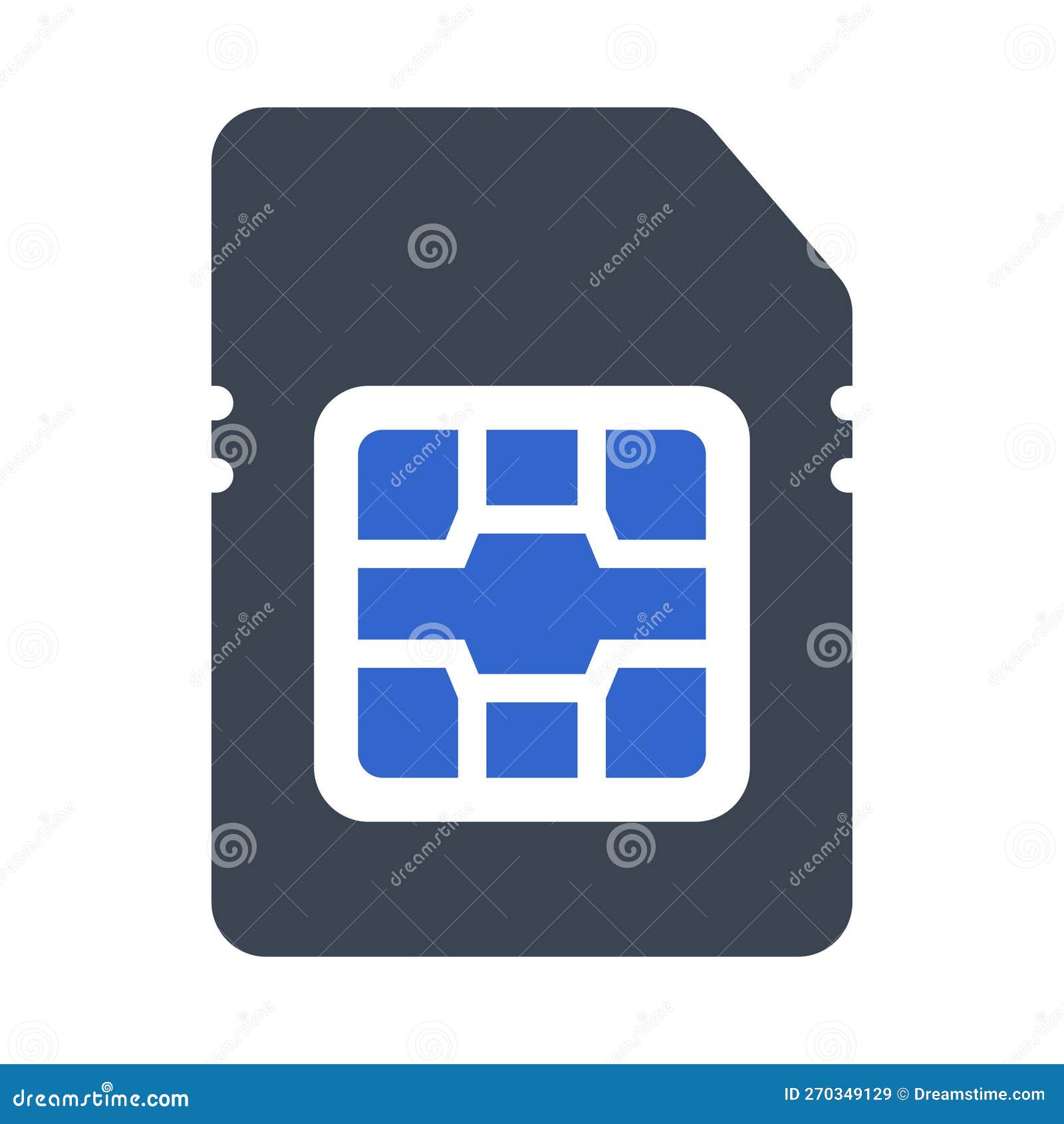Mobile Sim icon stock vector. Illustration of icon, card - 270349129