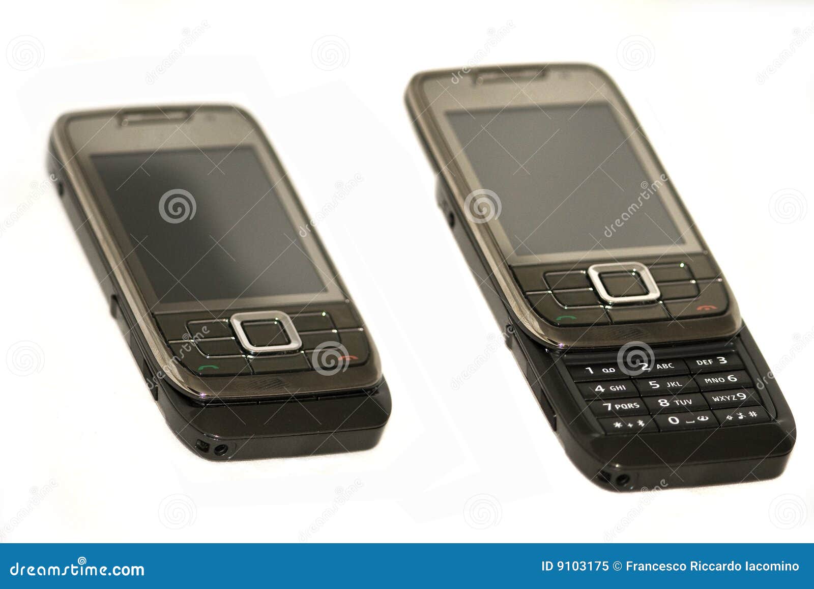 Mobile Slide Phone Isolated Stock Image - Image of ring, home: 9103175