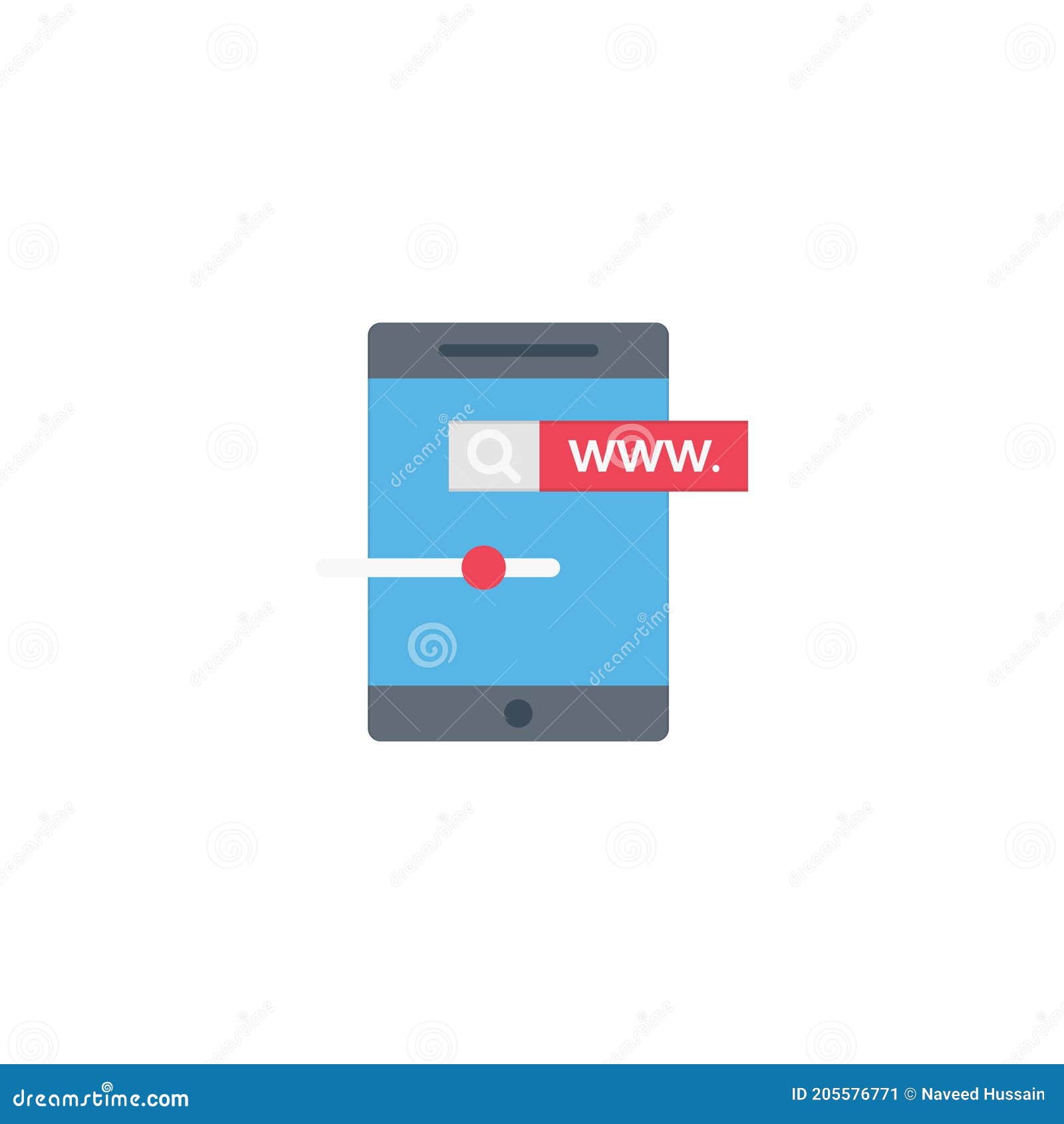 Mobile Slider Vector Flat Colour Icon Stock Vector - Illustration of ...