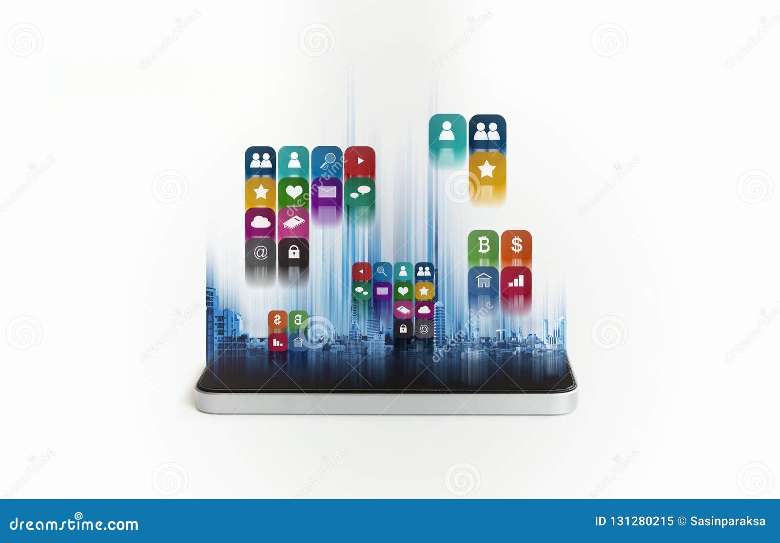 Mobile Smart Phone Application Technology Stock Illustration ...