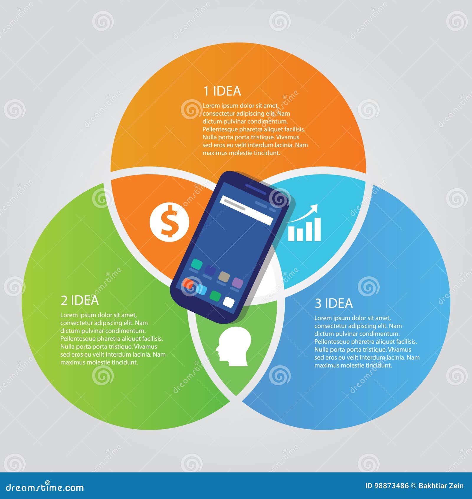 Mobile Smart-phone Communication Technology Template Info-graphic Color ...