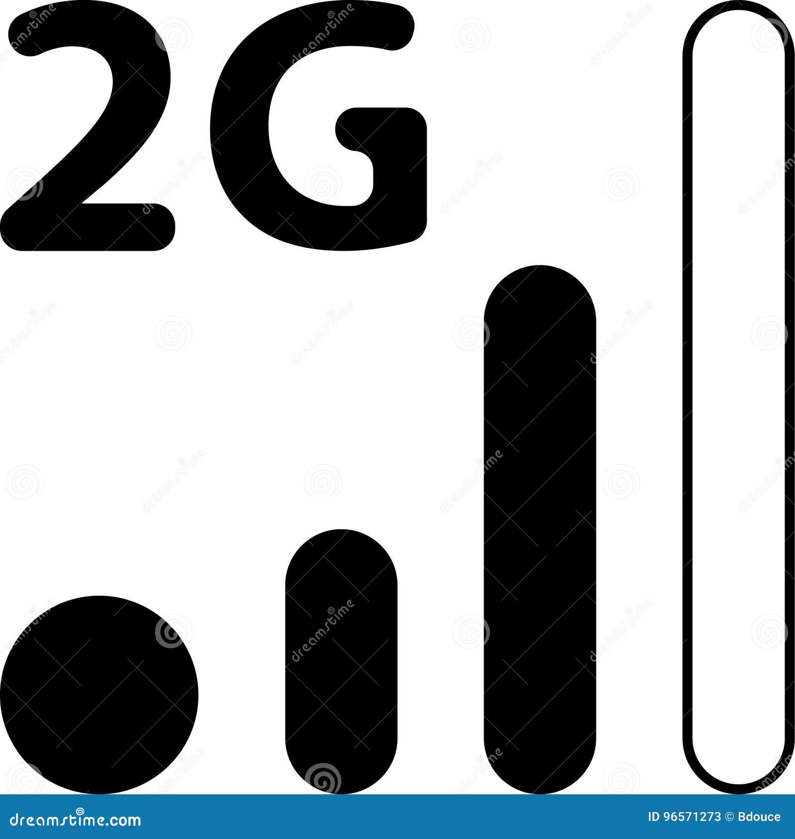 Mobile Smart Phone 2G Network Vector Icon Stock Vector - Illustration ...