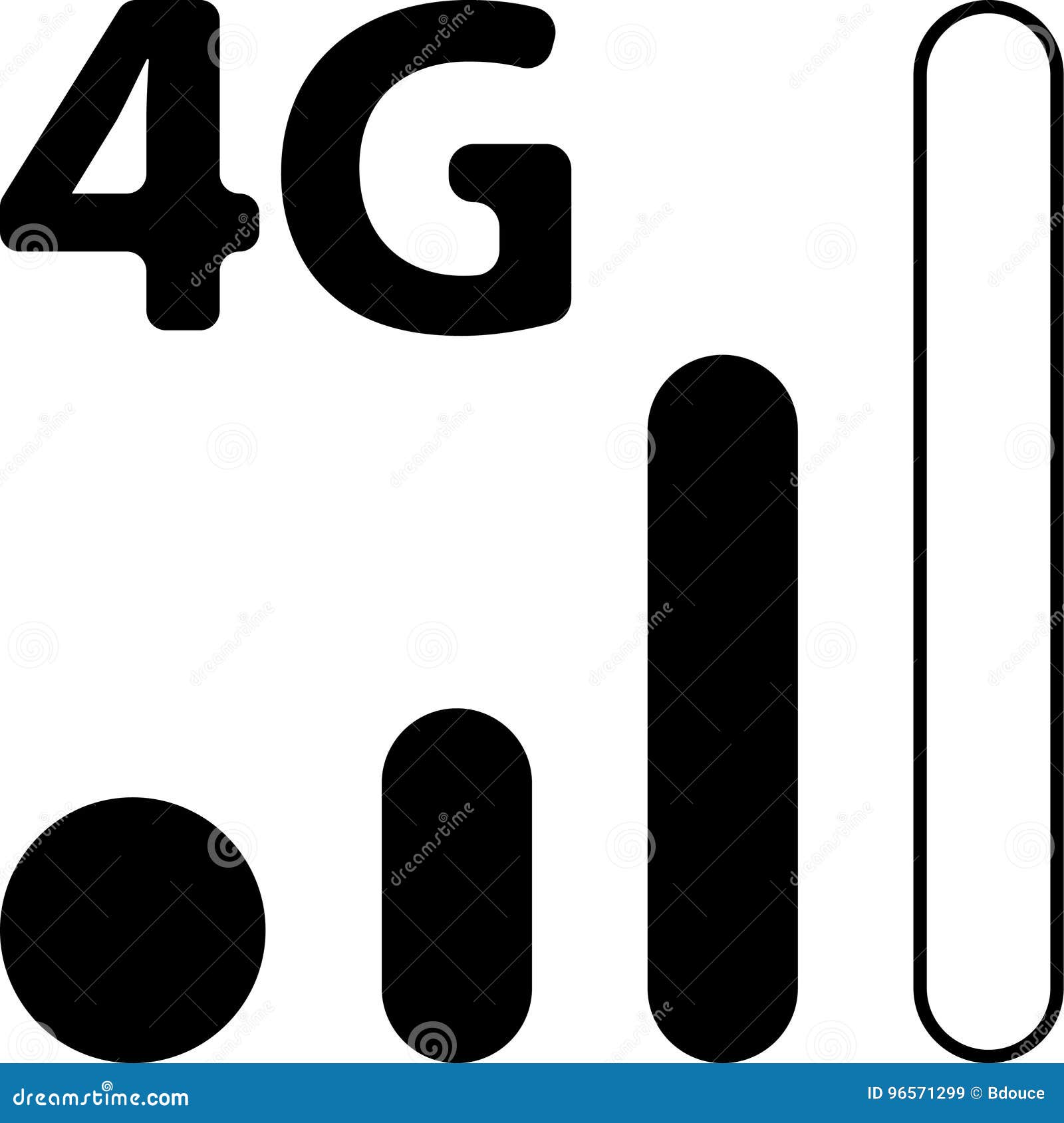 Mobile Smart Phone 4G Network Vector Icon Stock Vector - Illustration ...