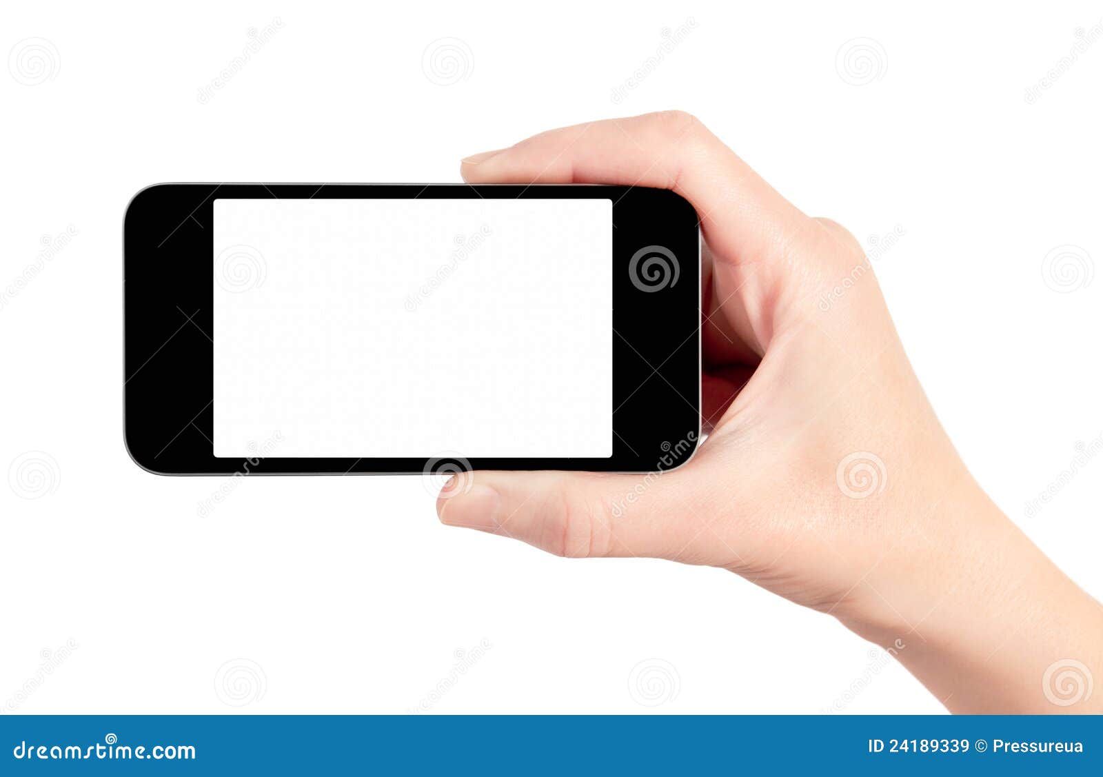 Hand Holding Iphone Sideways