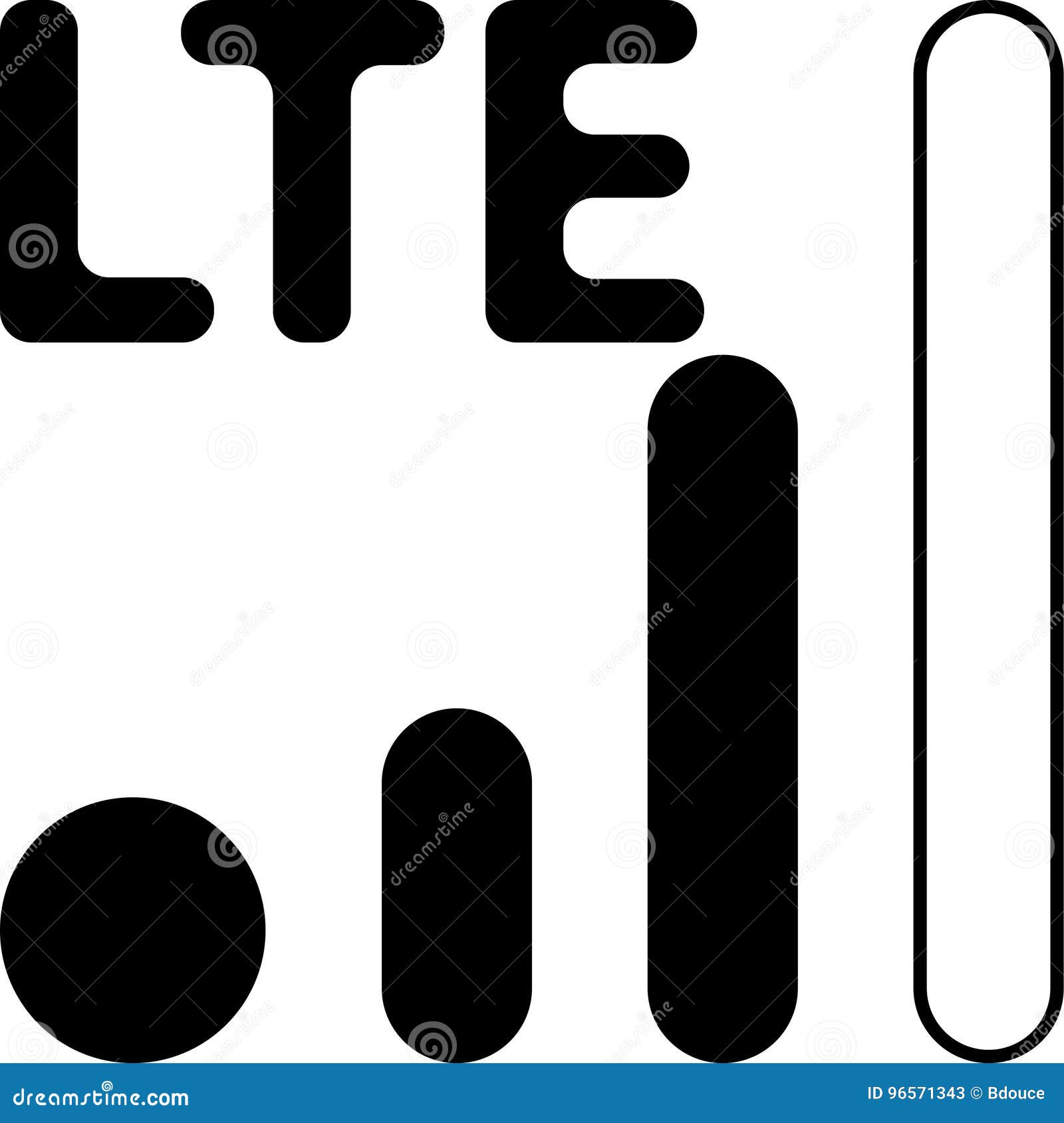 Mobile Smart Phone LTE Network Vector Icon Stock Vector - Illustration ...