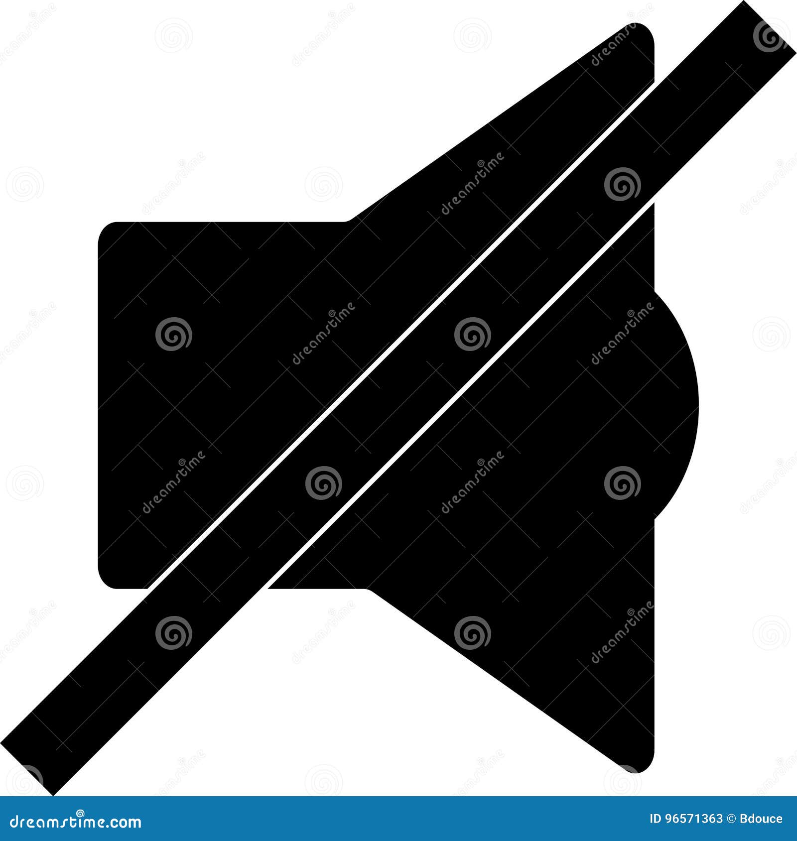 Mobile Smart Phone Sound Off Vector Icon Stock Vector - Illustration of ...