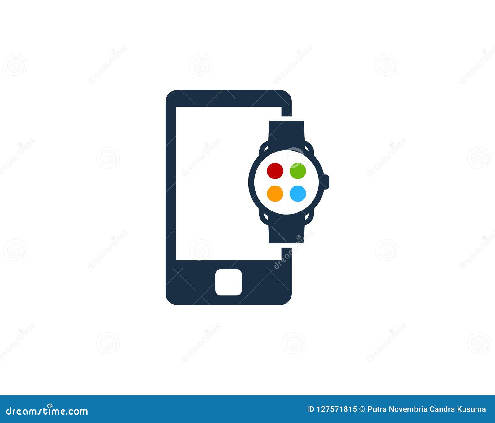 Mobile Smart Watch Logo Icon Design Stock Vector - Illustration of ...
