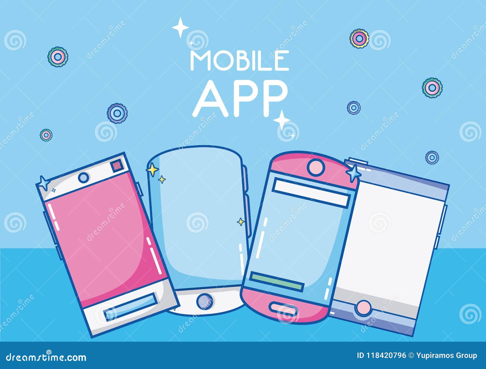 Mobile app technology stock vector. Illustration of sign - 118420796