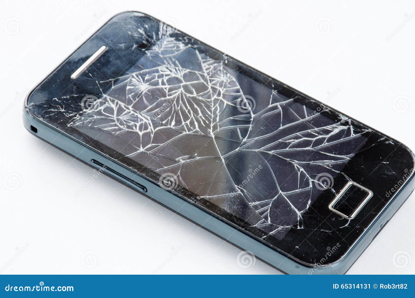 Mobile Smartphone with Broken Screen Isolated on White Stock Image ...
