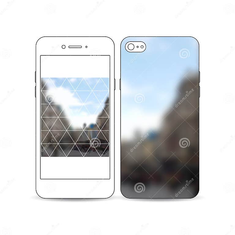 Mobile Smartphone with an Example of the Screen and Cover Design ...