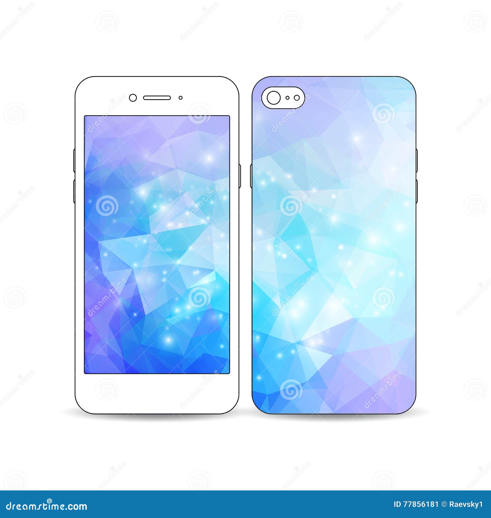 Mobile Smartphone with an Example of the Screen and Cover Design on ...