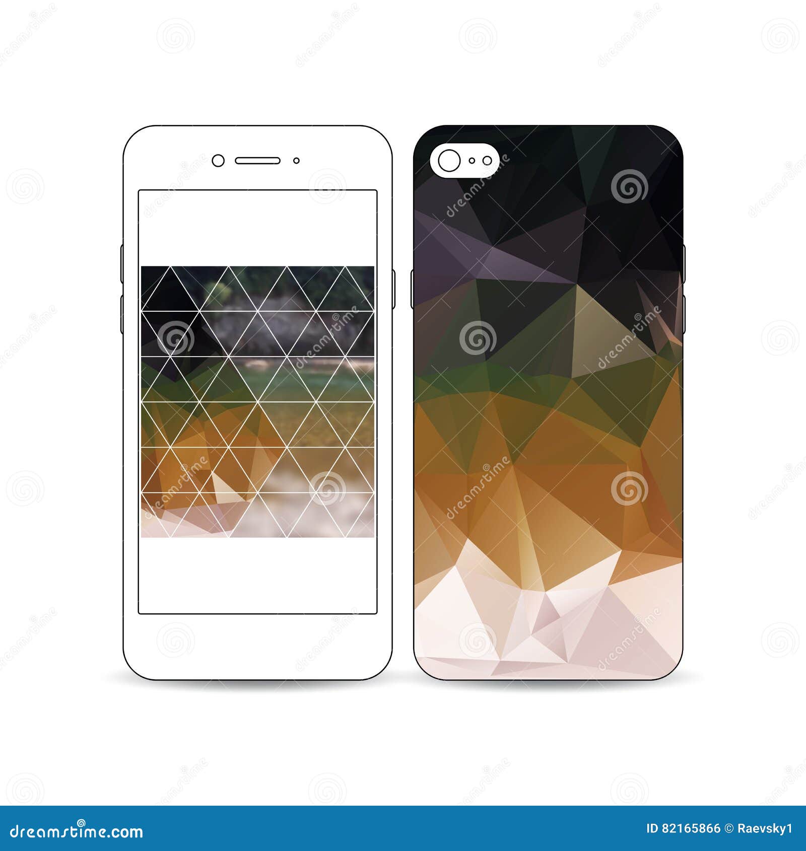 Mobile Smartphone with an Example of the Screen and Cover Design on ...