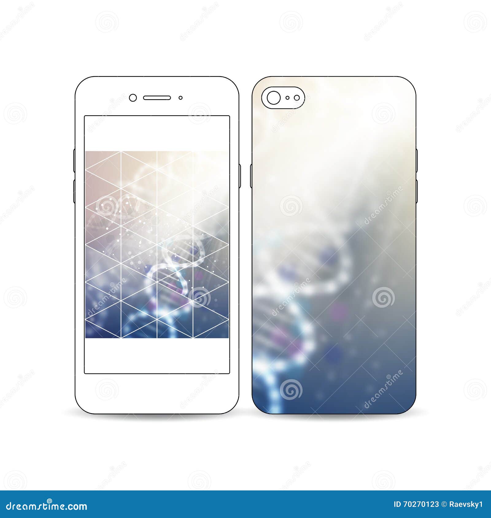 Mobile Smartphone with an Example of the Screen and Cover Design on ...