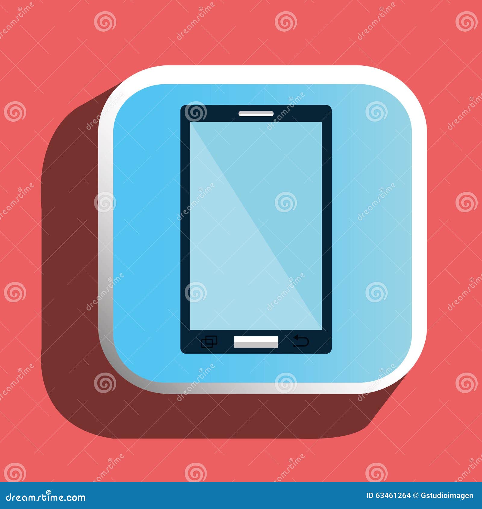 Mobile smartphone icon stock illustration. Illustration of science ...