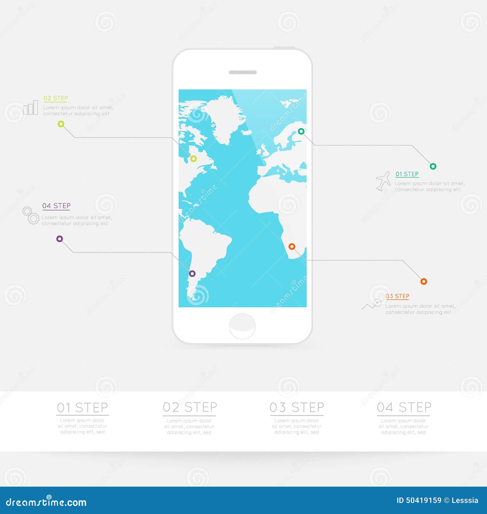 Mobile Smartphone with Icon Interface. Stock Vector - Illustration of ...