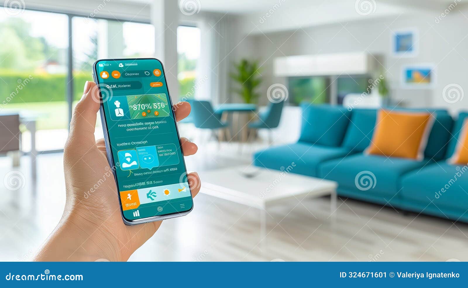 Mobile Smartphone is Shown with Apps on the Screen in Hand. Flagship ...