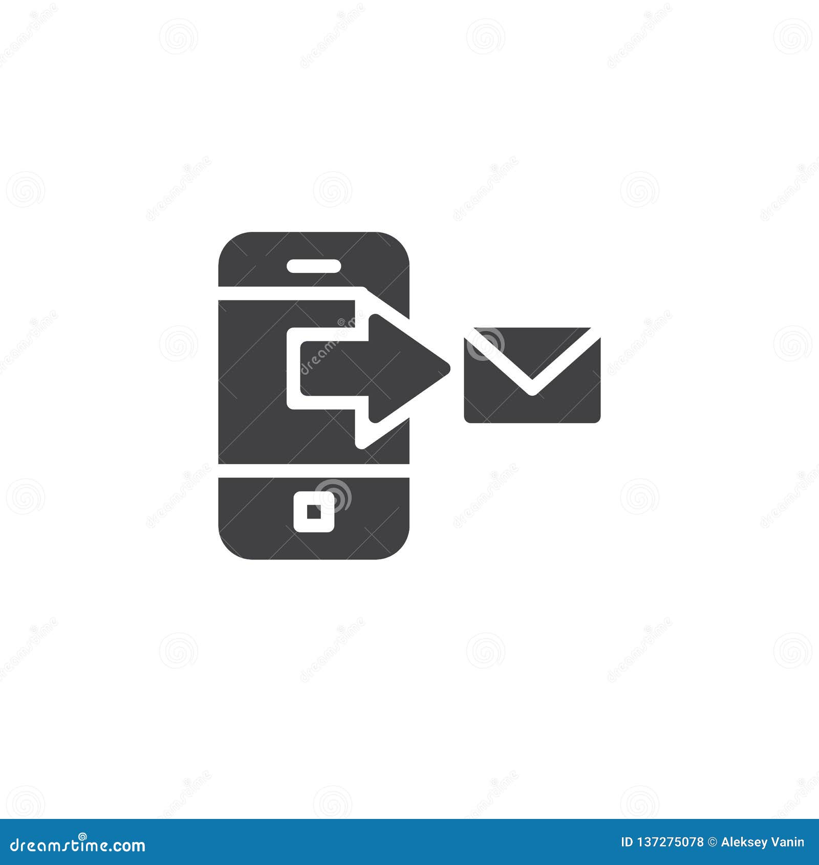 Mobile Sms Send Vector Icon Stock Vector - Illustration of internet ...