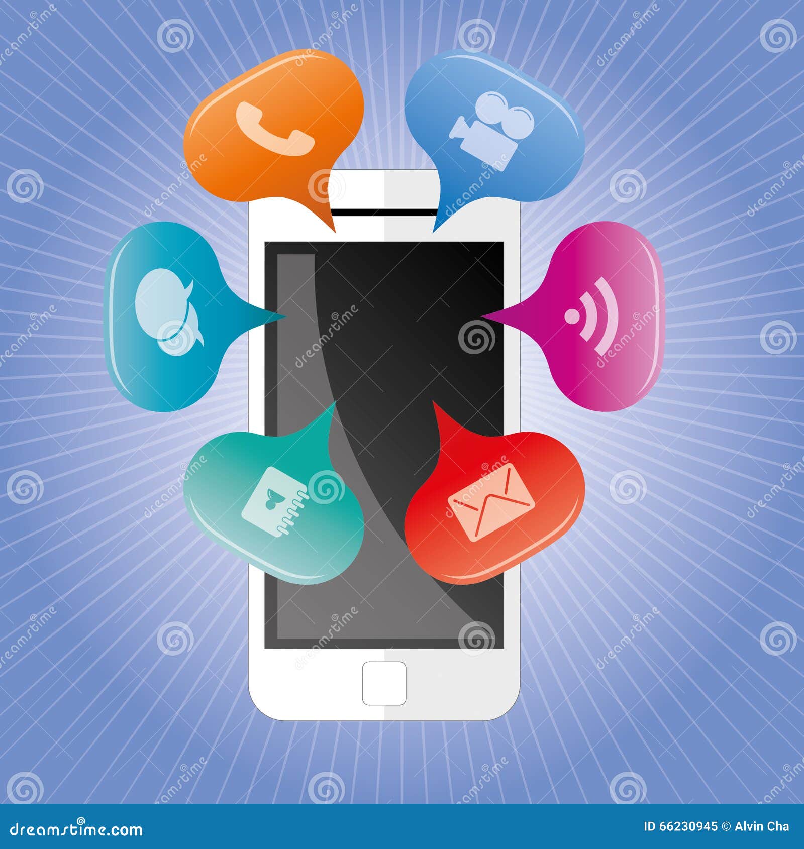 Mobile social media stock vector. Illustration of mobile - 66230945