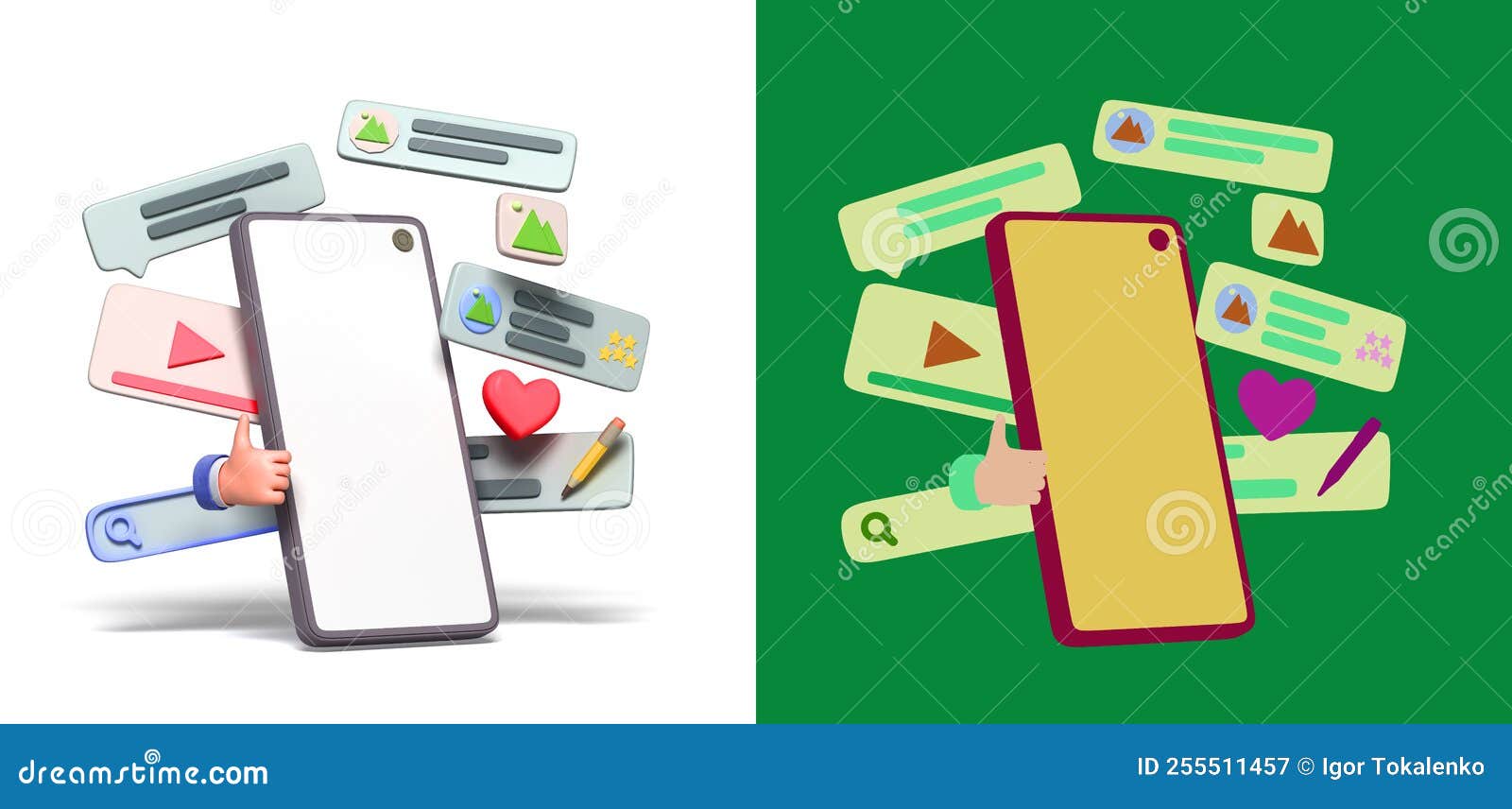 Mobile Software Development Concept Smatrphone with Ui Elements Around ...