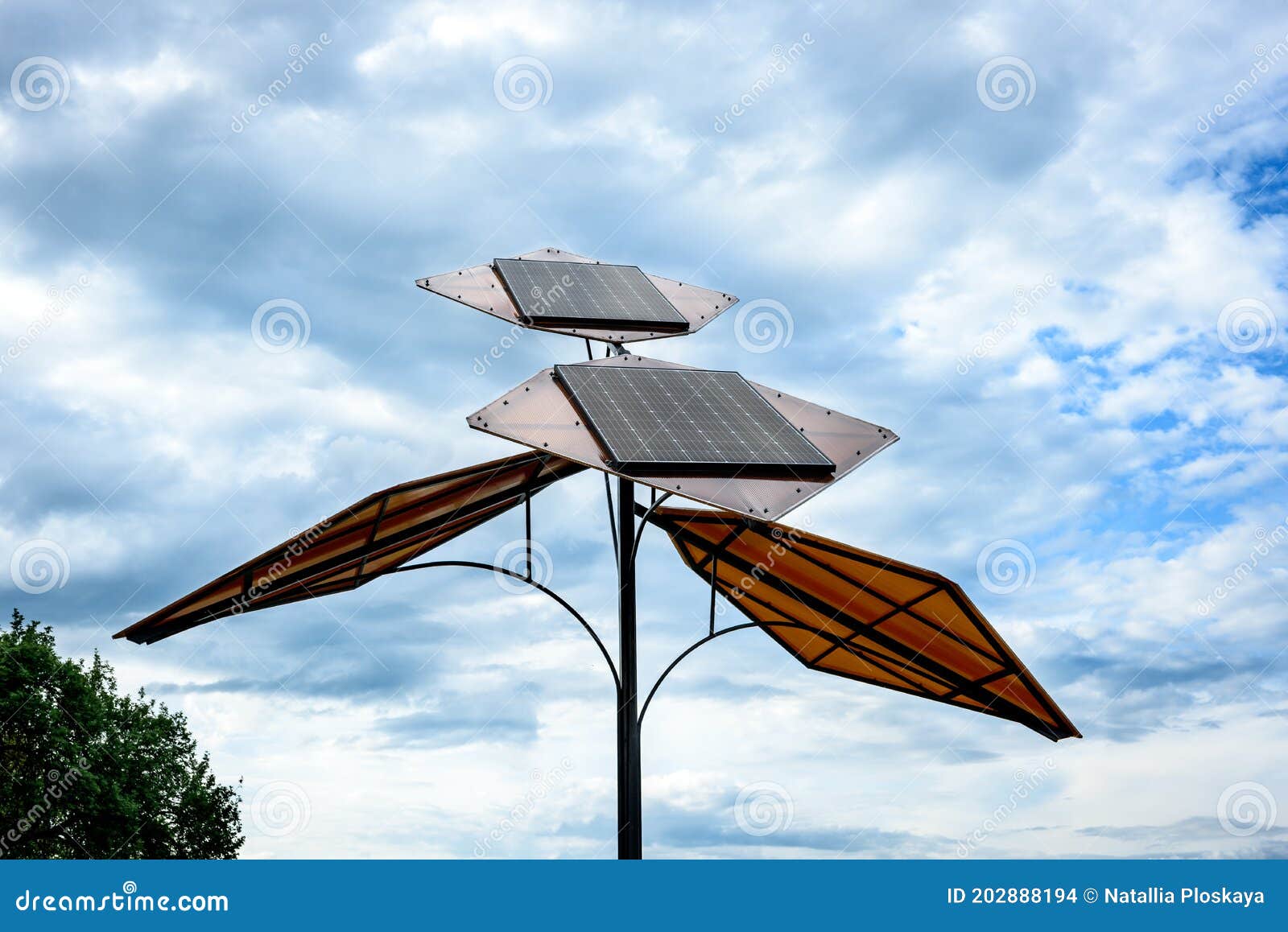 Mobile Solar Panel in Public Park for Battery Charging of Cell Phones ...
