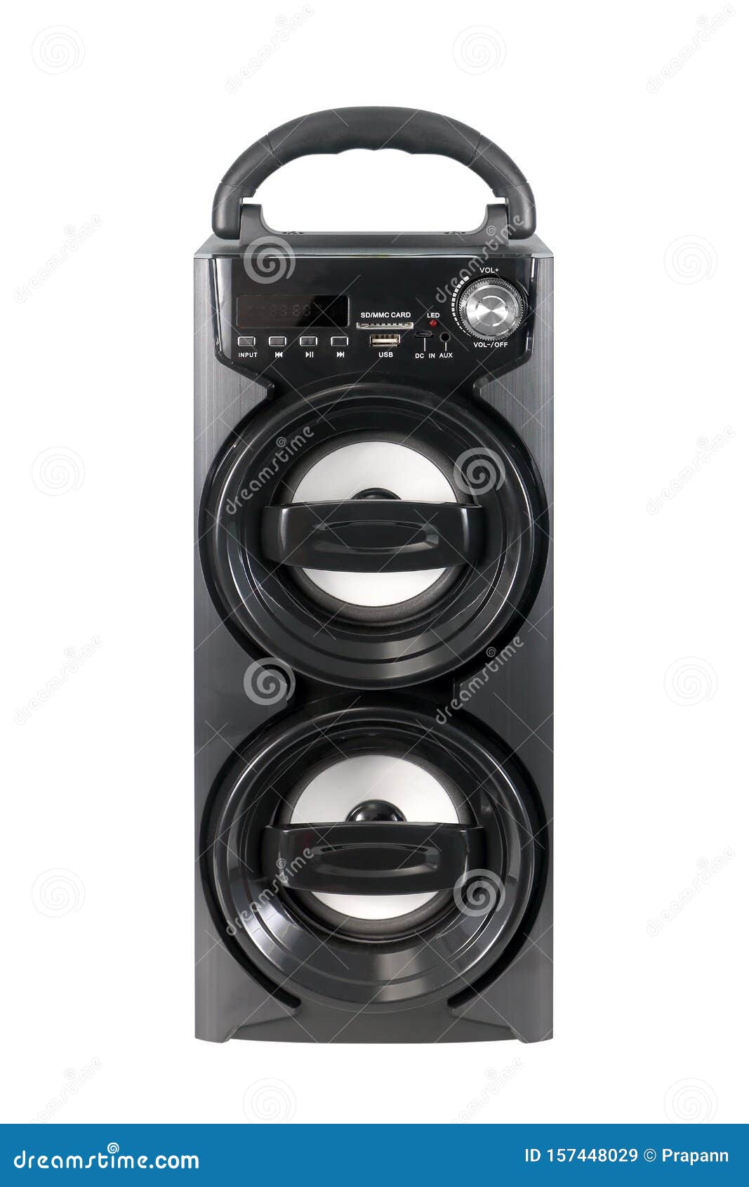 The Mobile Speaker System Isolated on White Stock Image - Image of ...