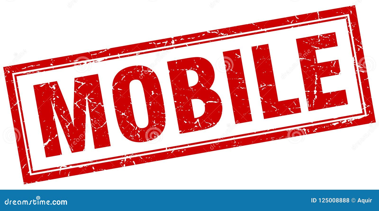 Mobile stamp stock vector. Illustration of texture, mobile - 125008888