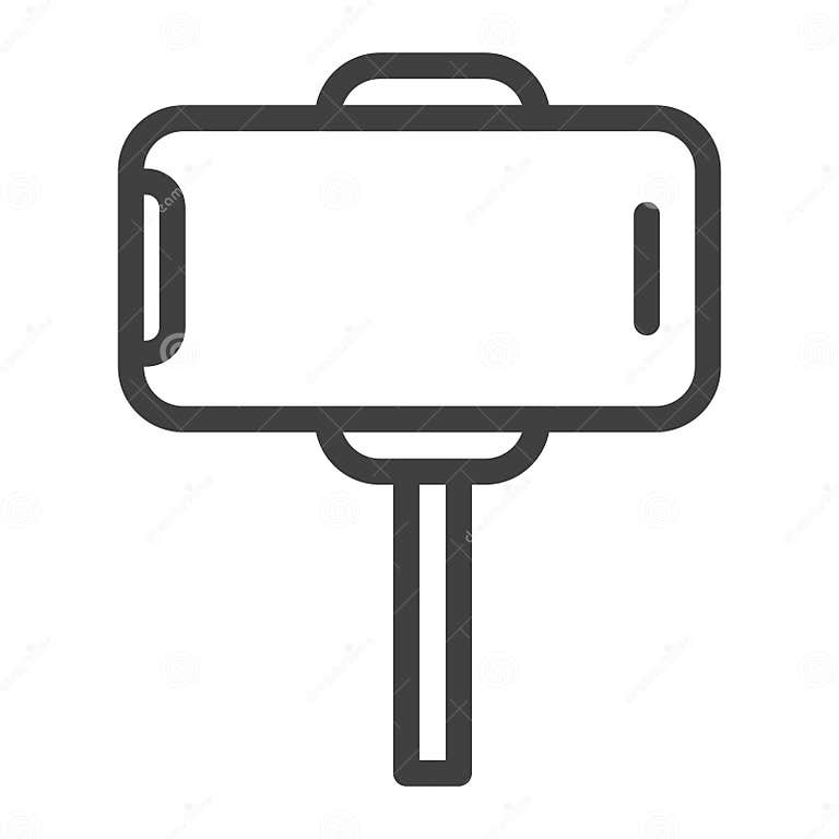 Mobile Stabilization Icon Logo with Outline Stroke Vector Design ...