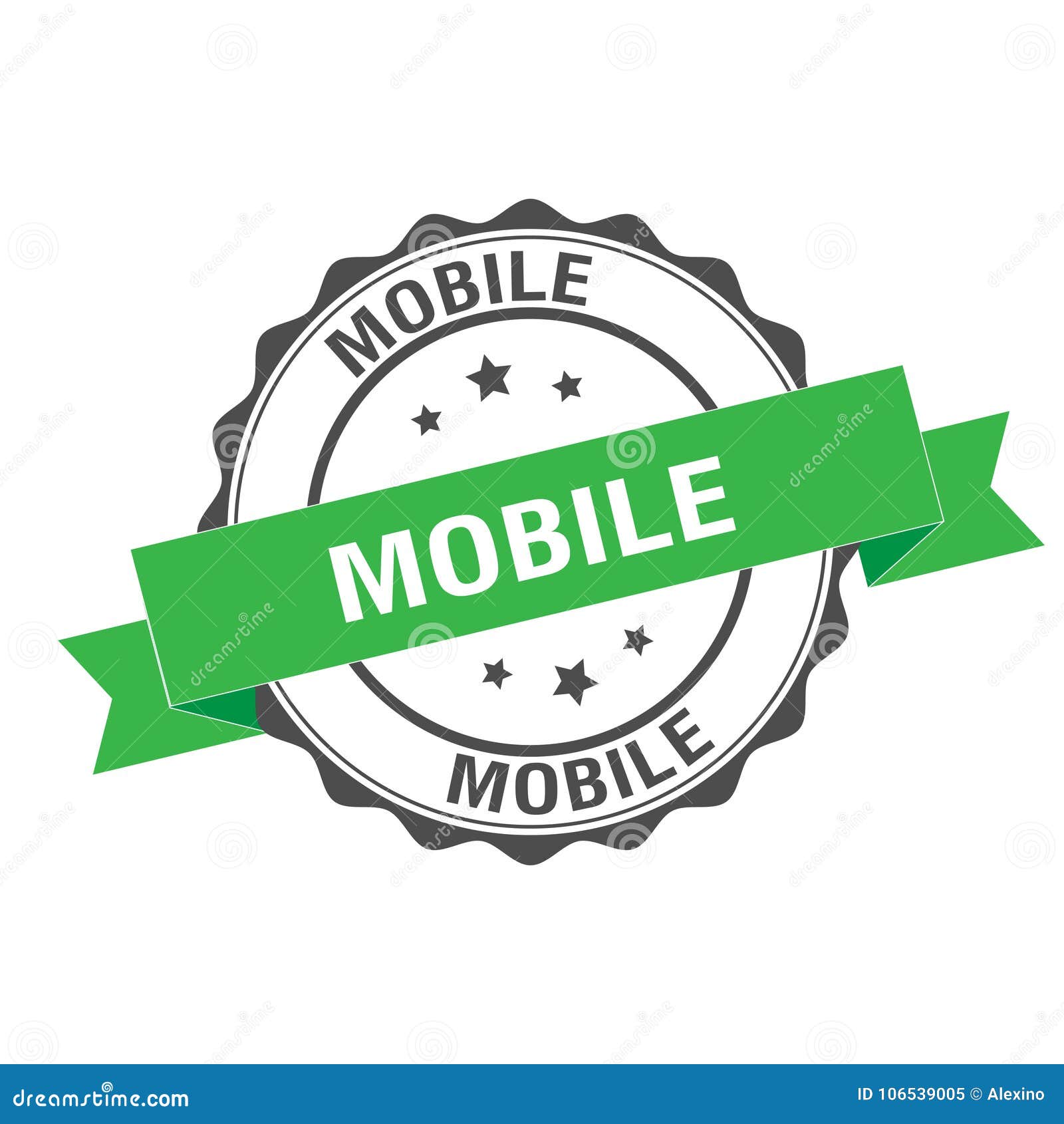 Mobile stamp illustration stock vector. Illustration of graphics ...