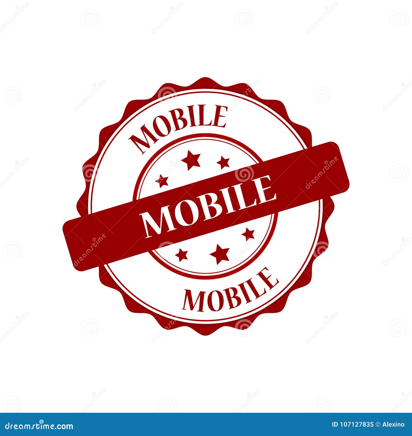 Mobile stamp illustration stock vector. Illustration of icon - 107127835