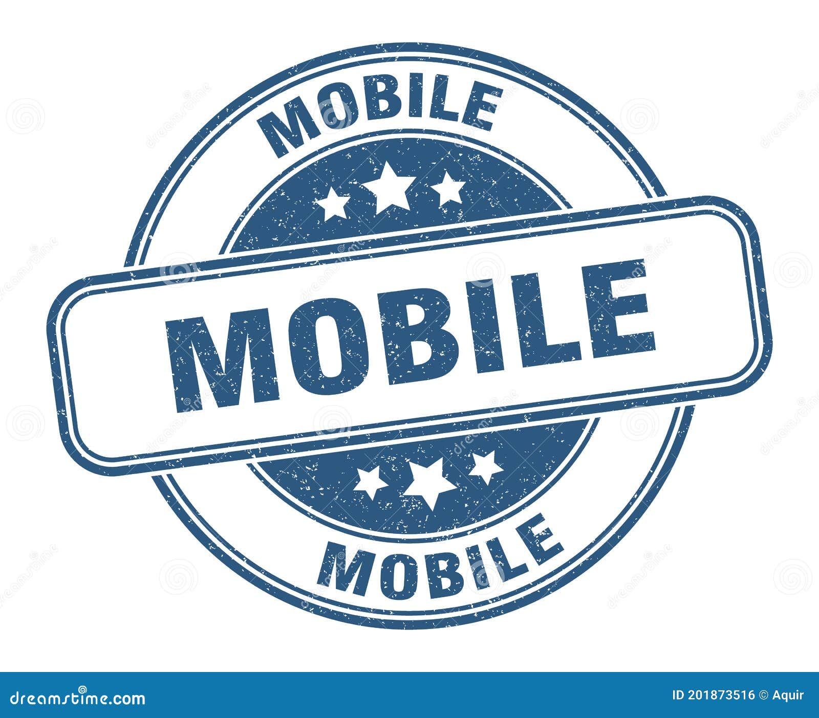 Mobile Stamp. Mobile Round Grunge Sign Stock Vector - Illustration of ...