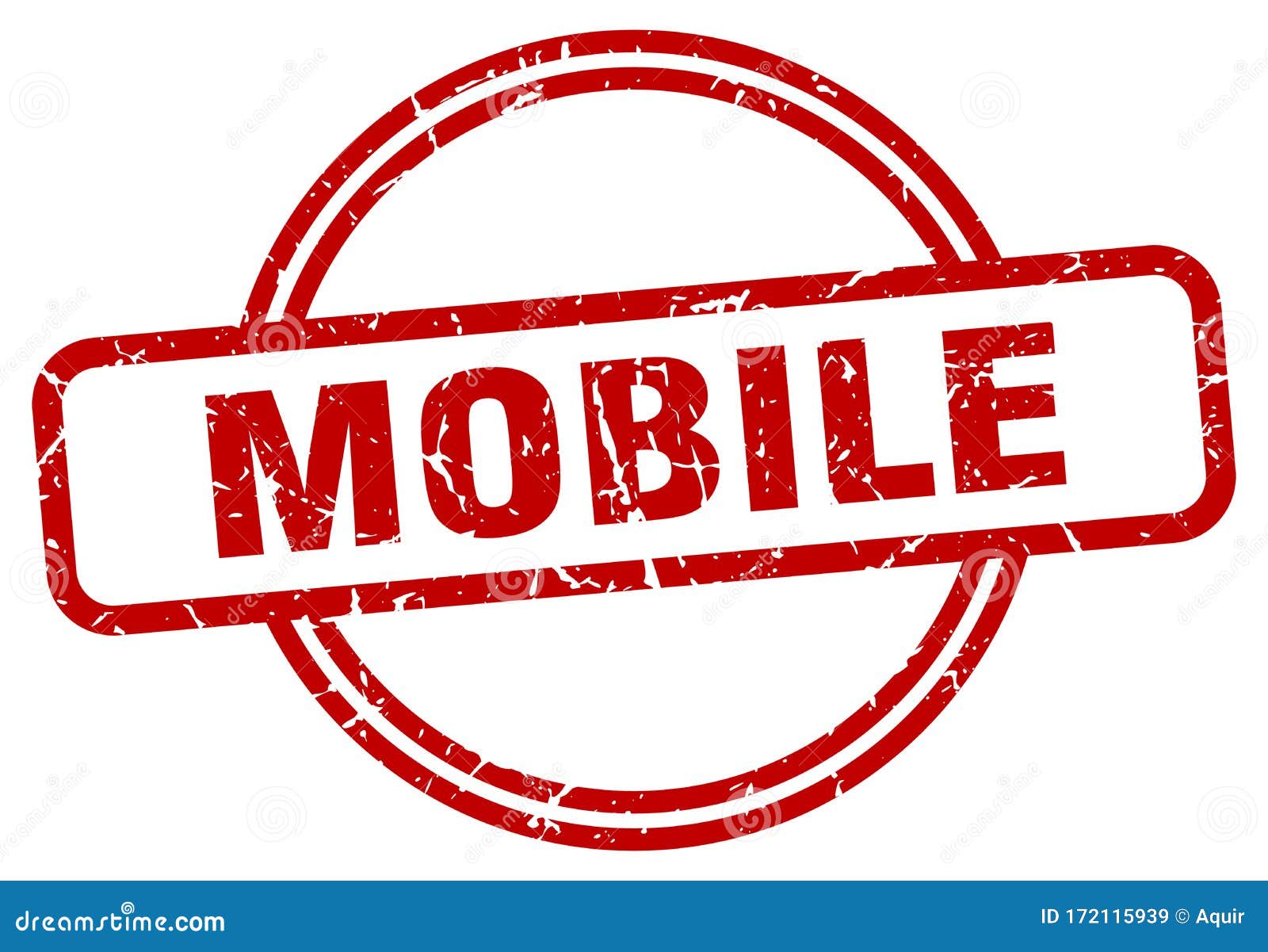 Mobile Stamp. Mobile Round Grunge Sign Stock Vector - Illustration of ...