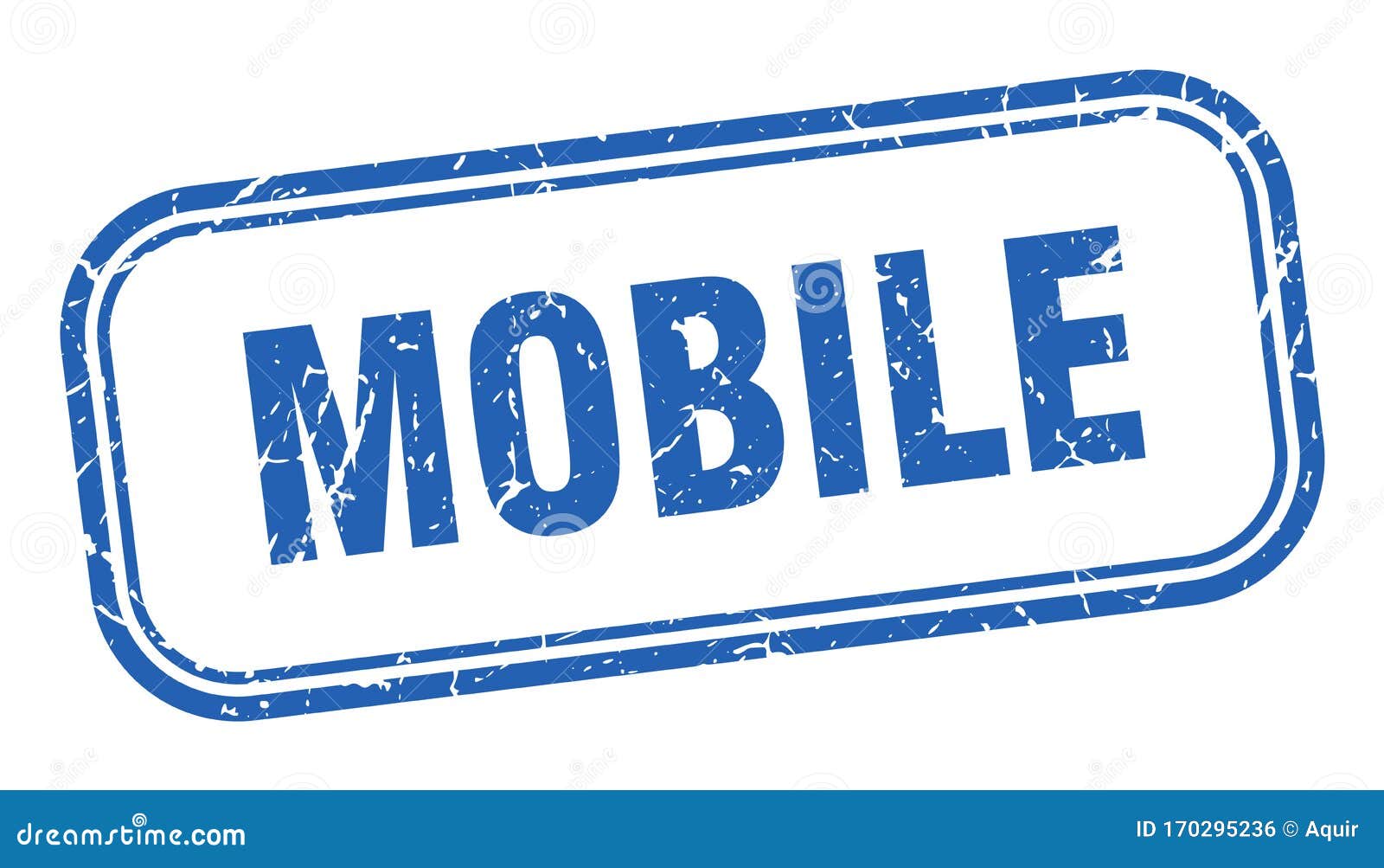 Mobile Stamp. Mobile Square Grunge Sign Stock Vector - Illustration of ...