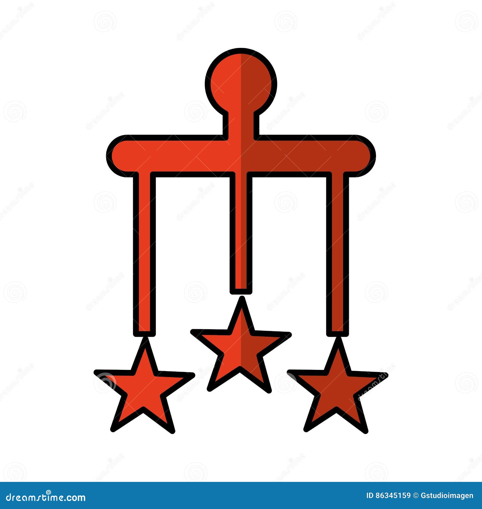 Mobile with stars icon stock vector. Illustration of welcome - 86345159