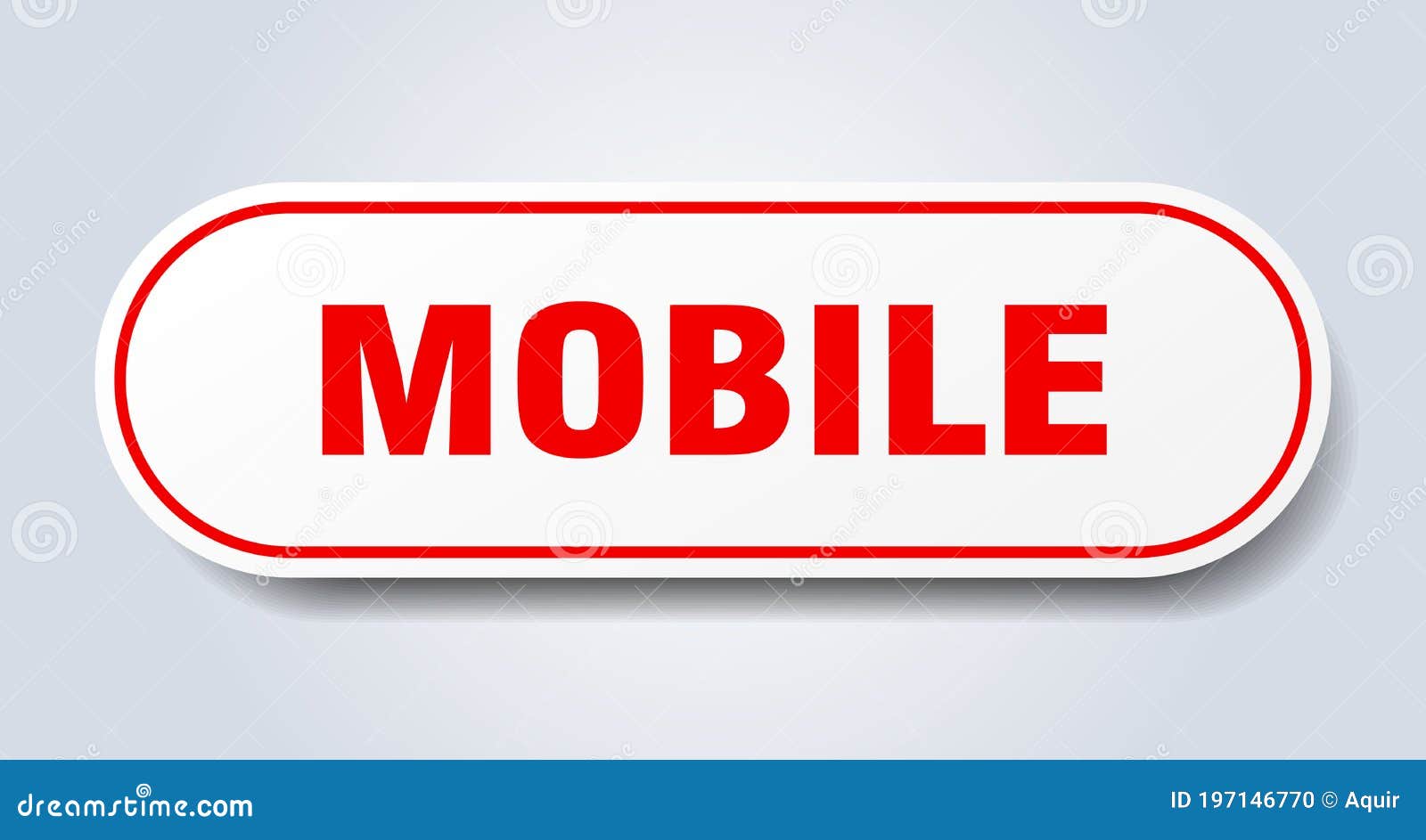 Mobile sticker. stock vector. Illustration of label - 197146770