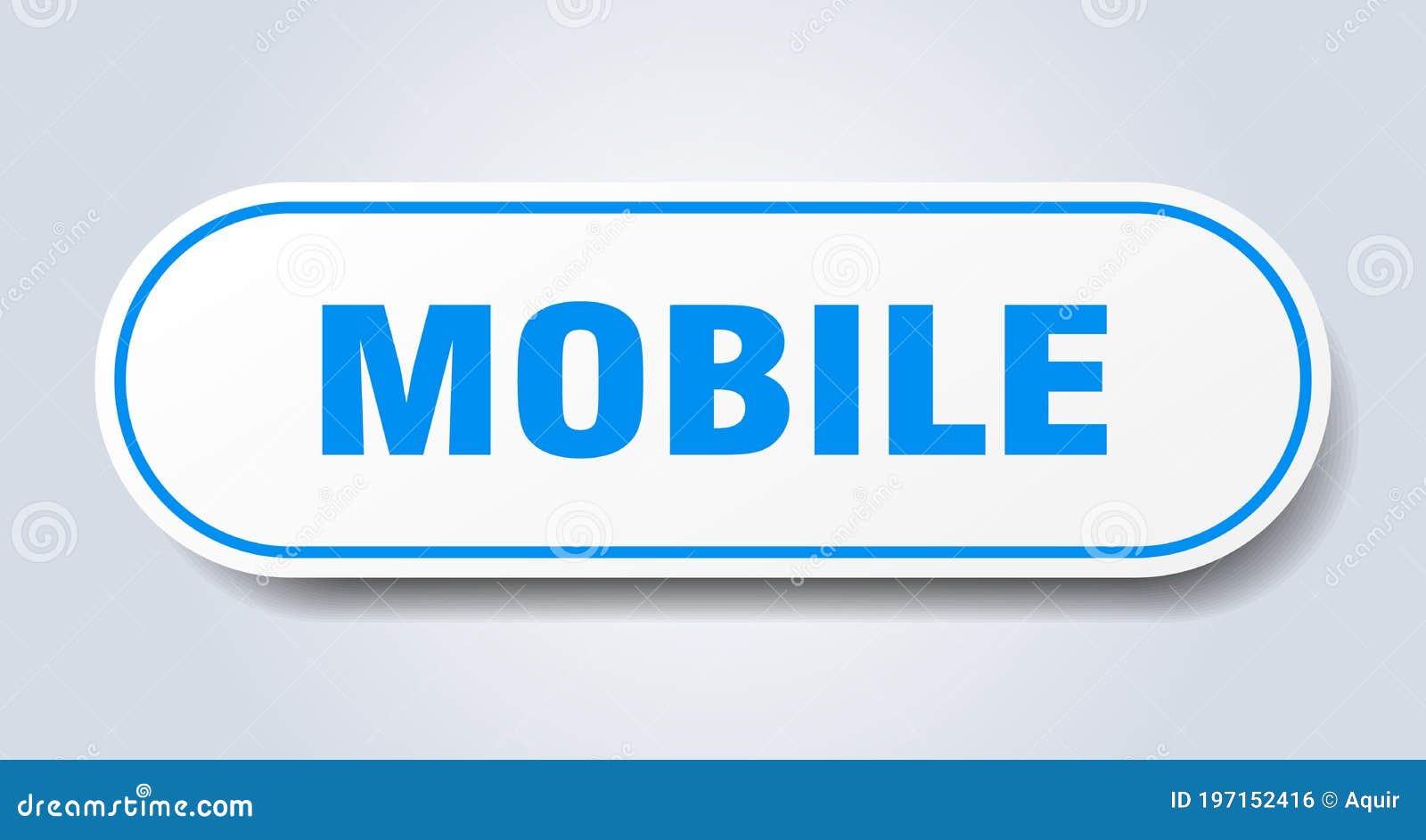 Mobile sticker. stock vector. Illustration of banner - 197152416