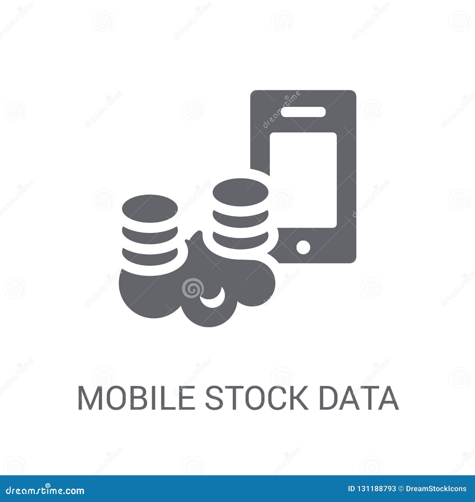 Mobile Stock Data Icon. Trendy Mobile Stock Data Logo Concept on Stock ...