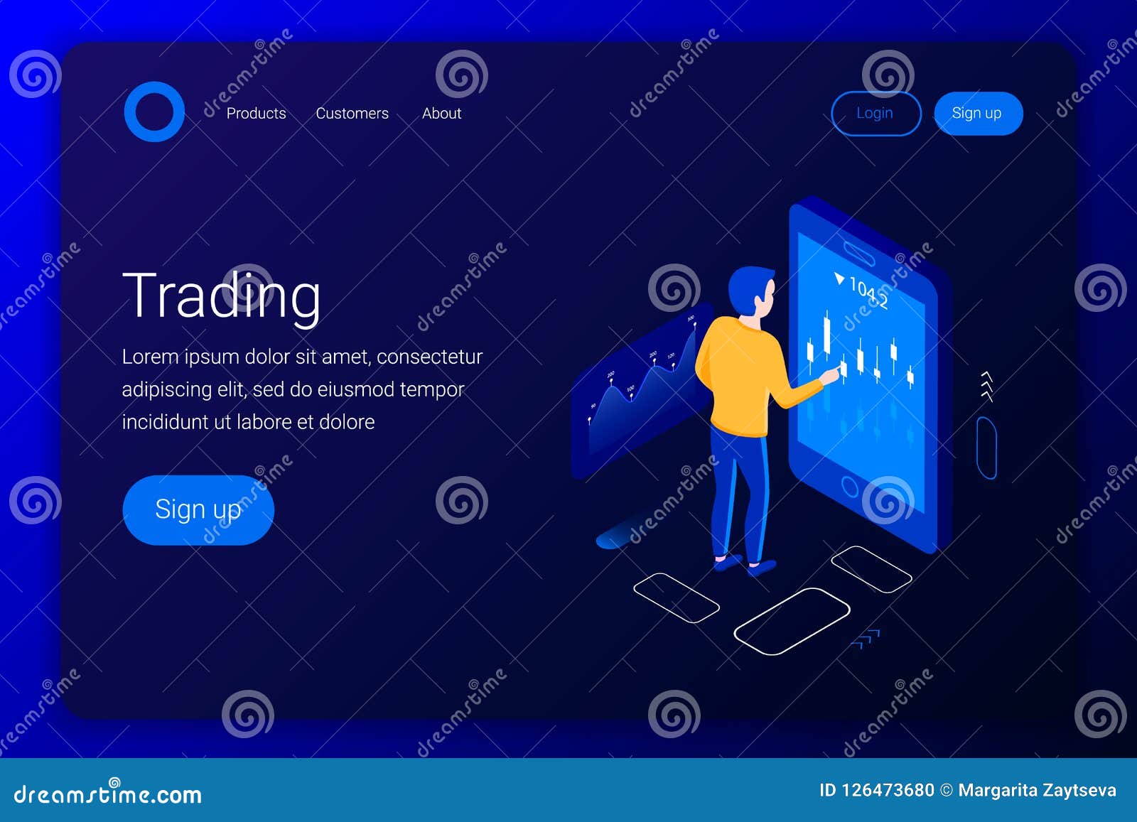 Mobile Stock Trading Concept. Stock Vector - Illustration of design ...