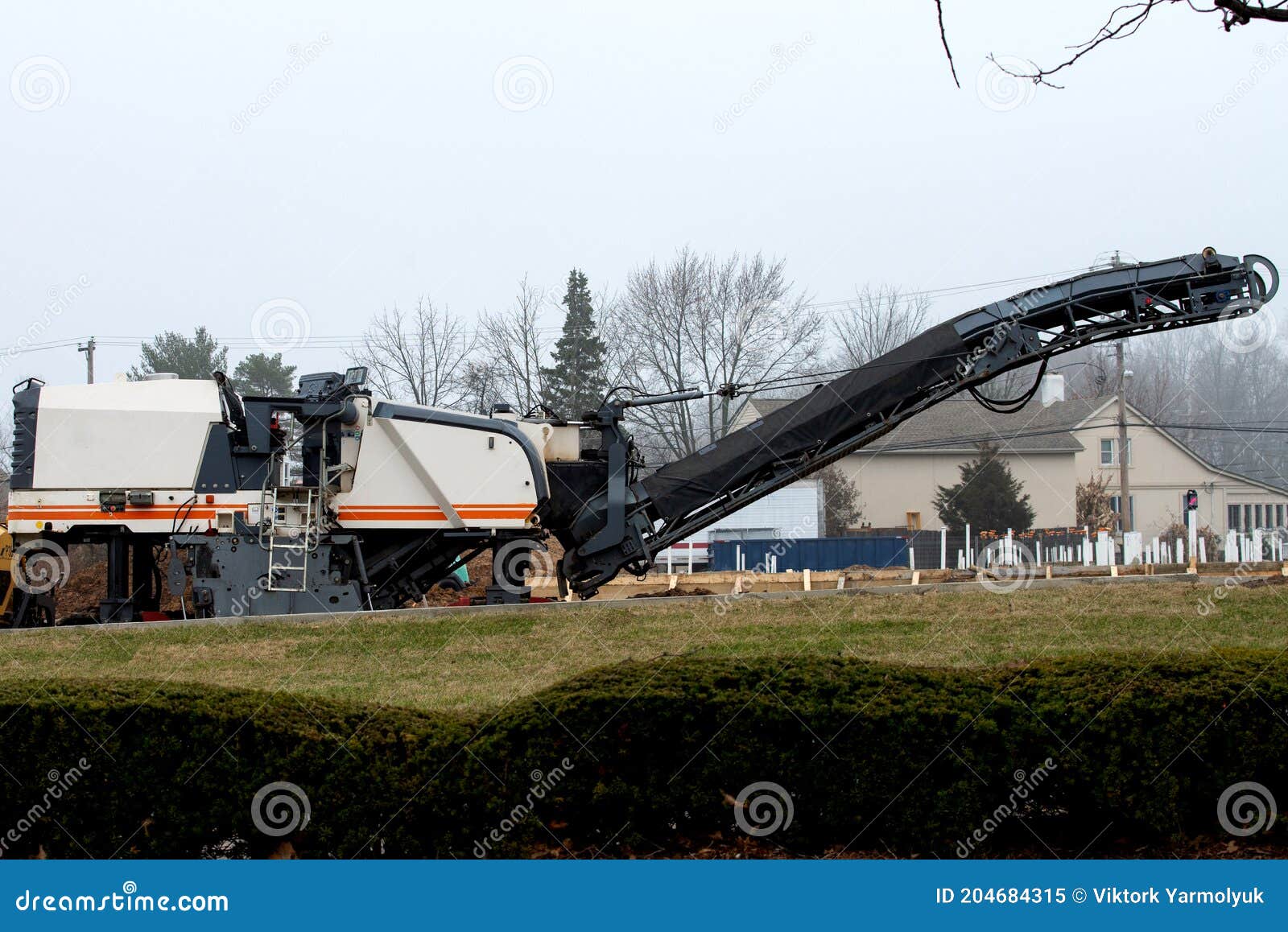 Mobile Stone Crusher Machine by the Construction Site Stock Image ...