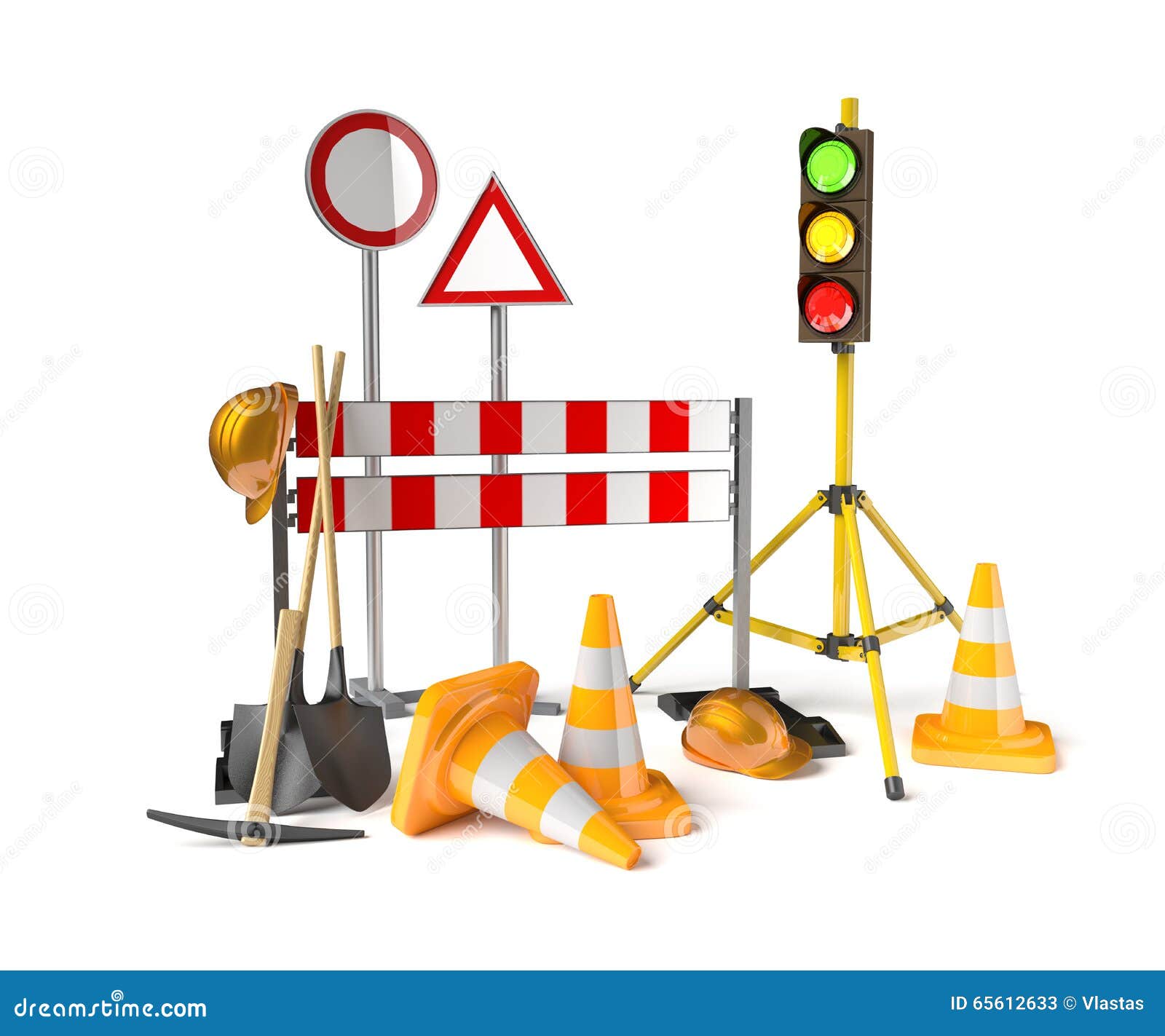 Mobile Stoplight on the Tripod on the White. Stock Illustration ...