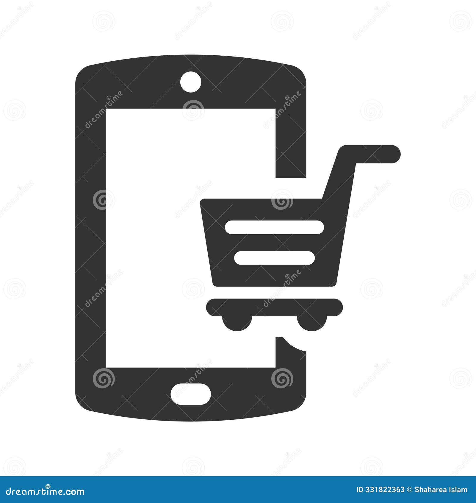 Mobile store icon stock illustration. Illustration of mart - 331822363