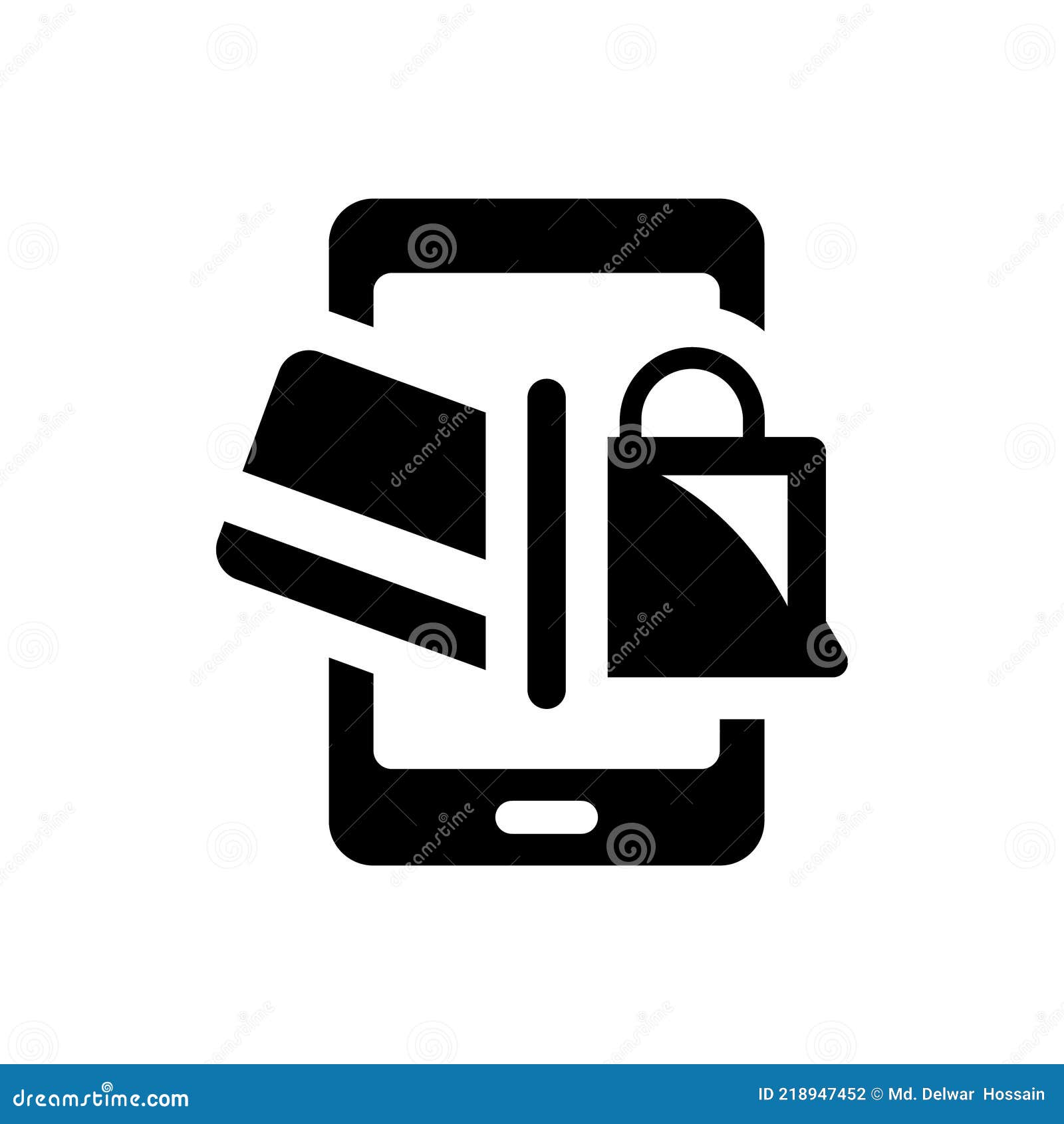Mobile store icon stock vector. Illustration of symbol - 218947452