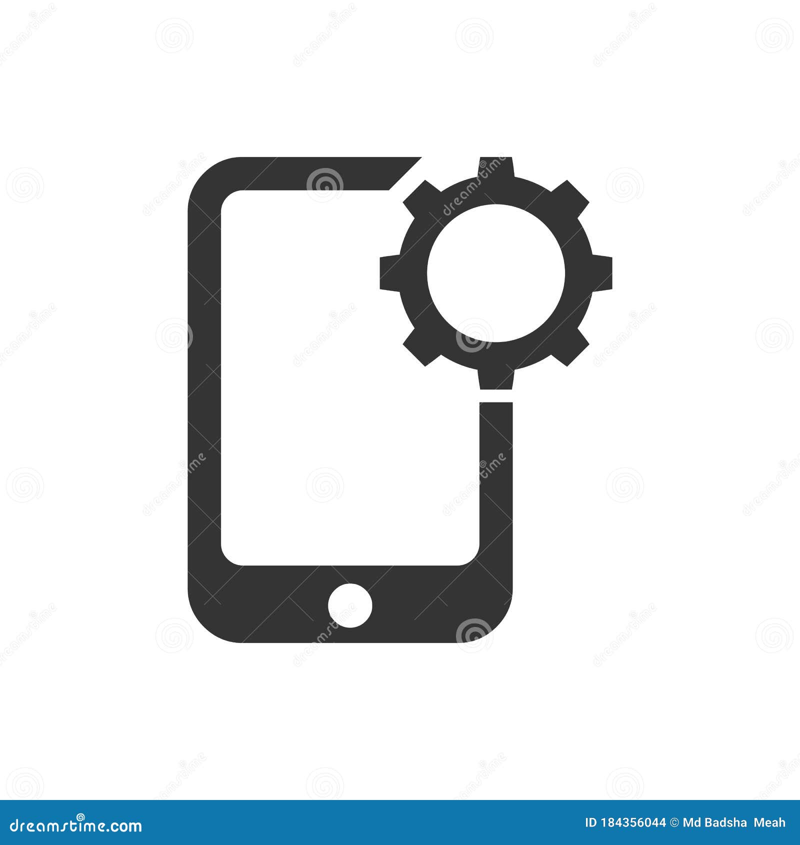 Mobile support app icon stock vector. Illustration of sign - 184356044